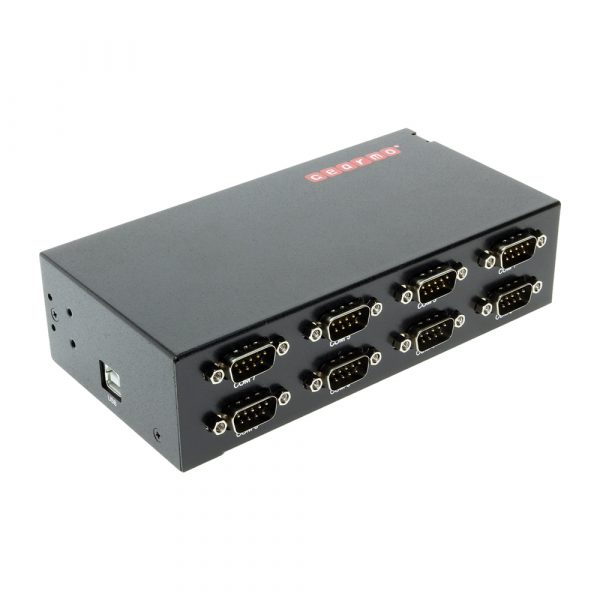 8 Port USB to Serial DB9 Industrial RS232 Adapter 15KV ESD and Surge