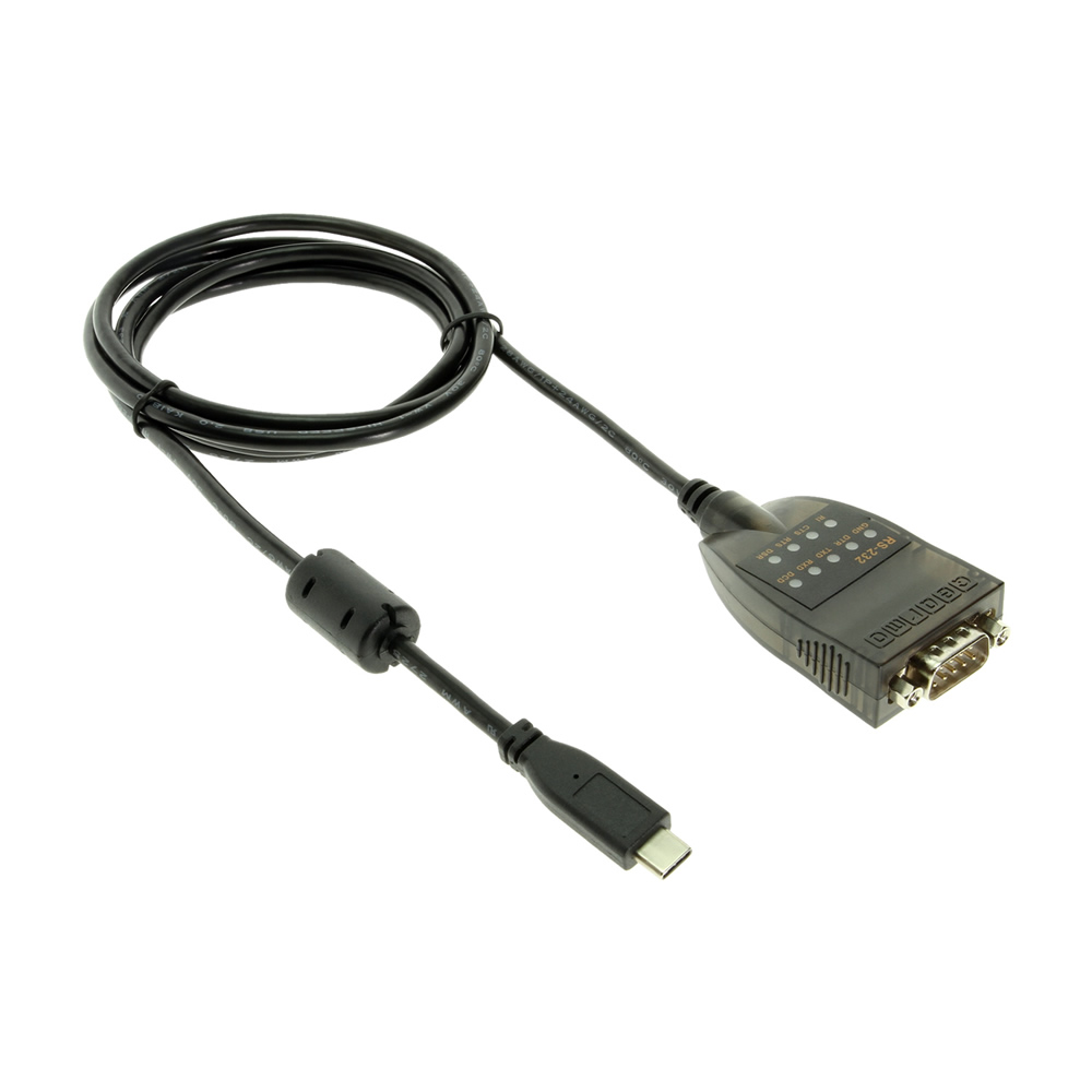 USB C to Serial RS232 Adapter with LED Indicators USB 2.0