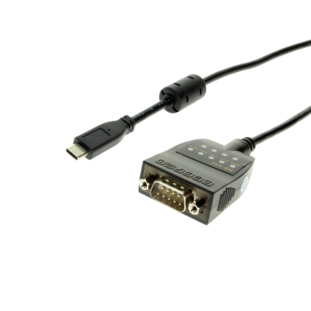 USB C to Serial RS232 Adapter with LED Indicators USB 2.0