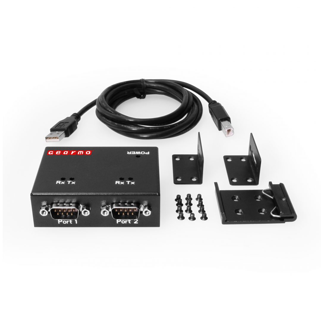 Gearmo USB 2 Port Serial Adapter RS232 featuring FTDI Chipset with LED ...