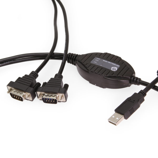 2 Port USB to Serial adapter with RX/TX LED Indicators