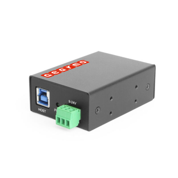 4-Port USB 3.2 Gen 1 Slim Industrial Metal Hub w/15KV ESD Protection
